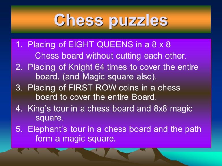 CHESS PUZZLES | Maths IS Fun!